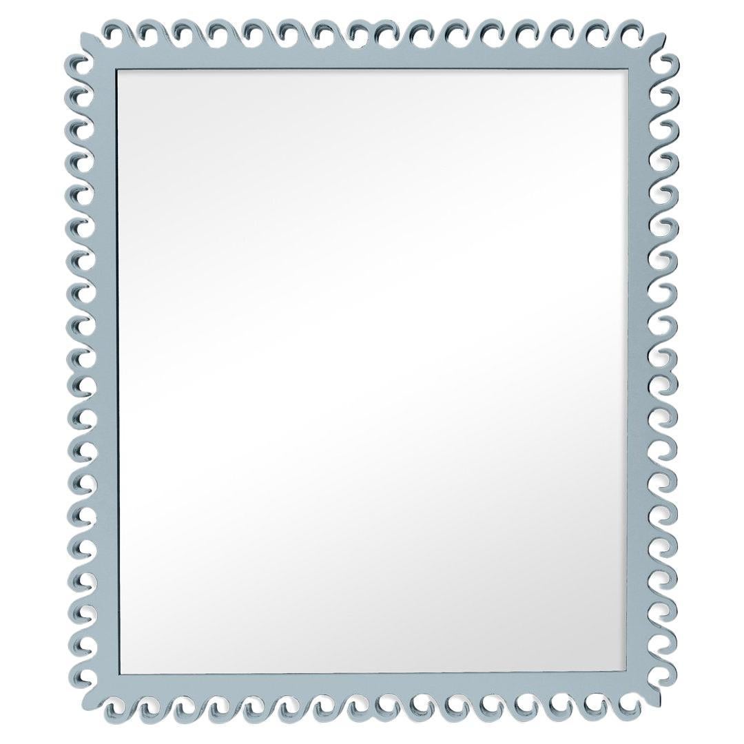 Carnival Gras Rectangle Mirror in Parma Gray For Sale at 1stDibs