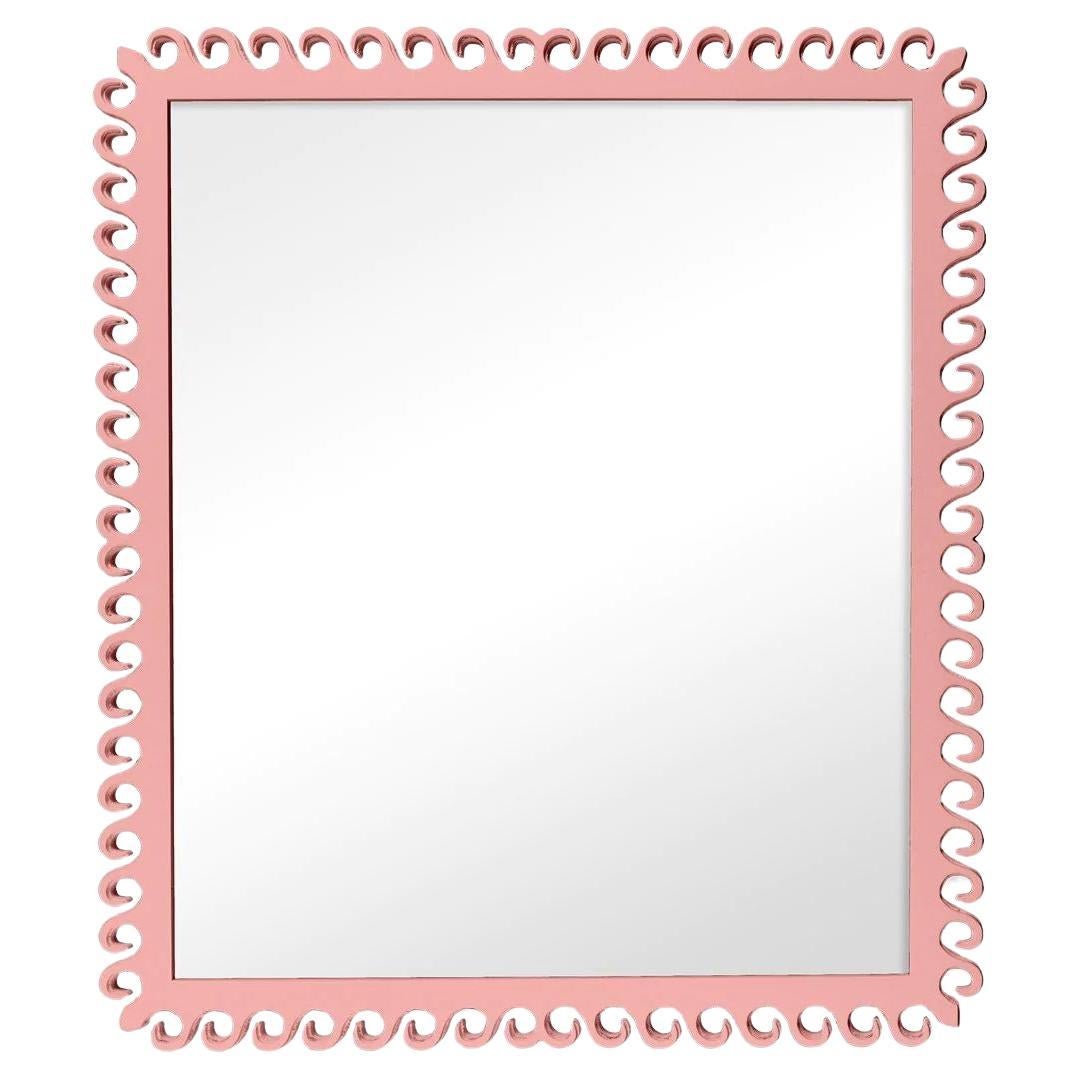 Carnival Muses Rectangle Mirror in Pink Punch For Sale at 1stDibs