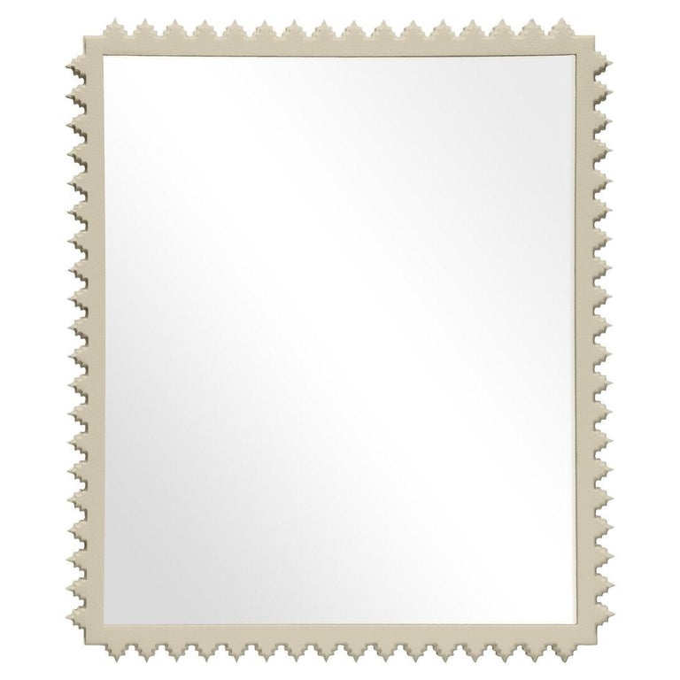 Carnival Muses Rectangle Mirror in Delaware Putty For Sale at 1stDibs