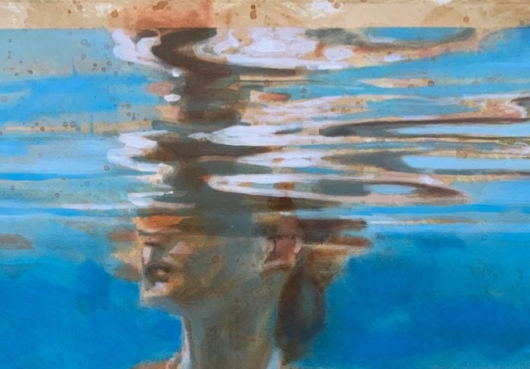 Carol Bennett - Titanium Cruiser, Swimmer, Water, Work on Paper, White ...
