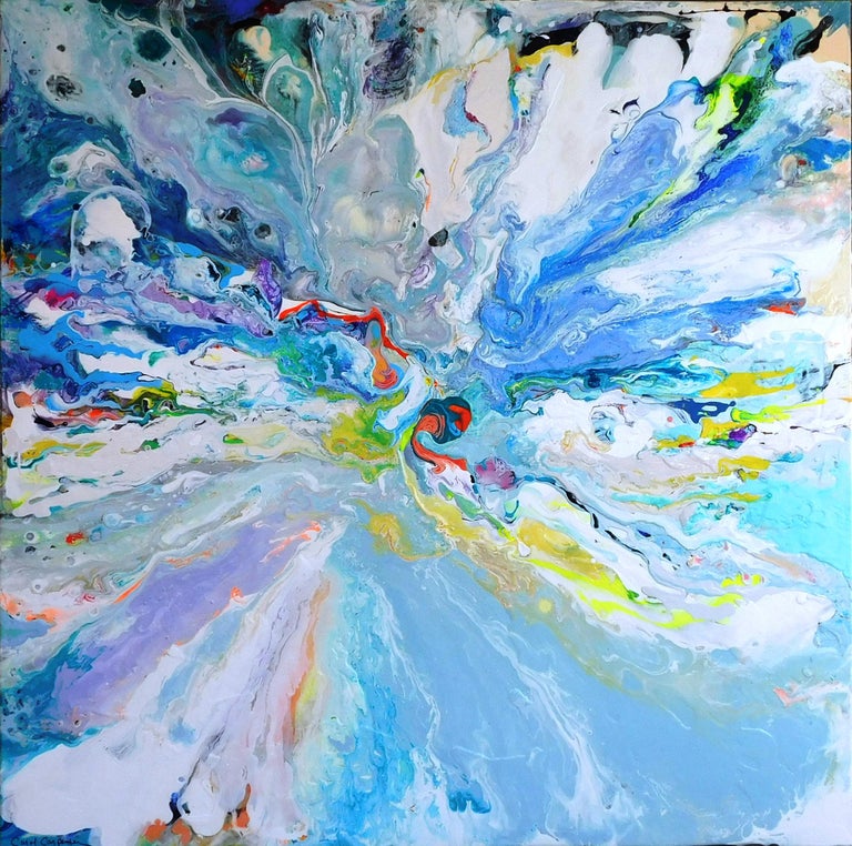 Carol Carpenter - Clearwater, original 48x48 abstract expressionist ...