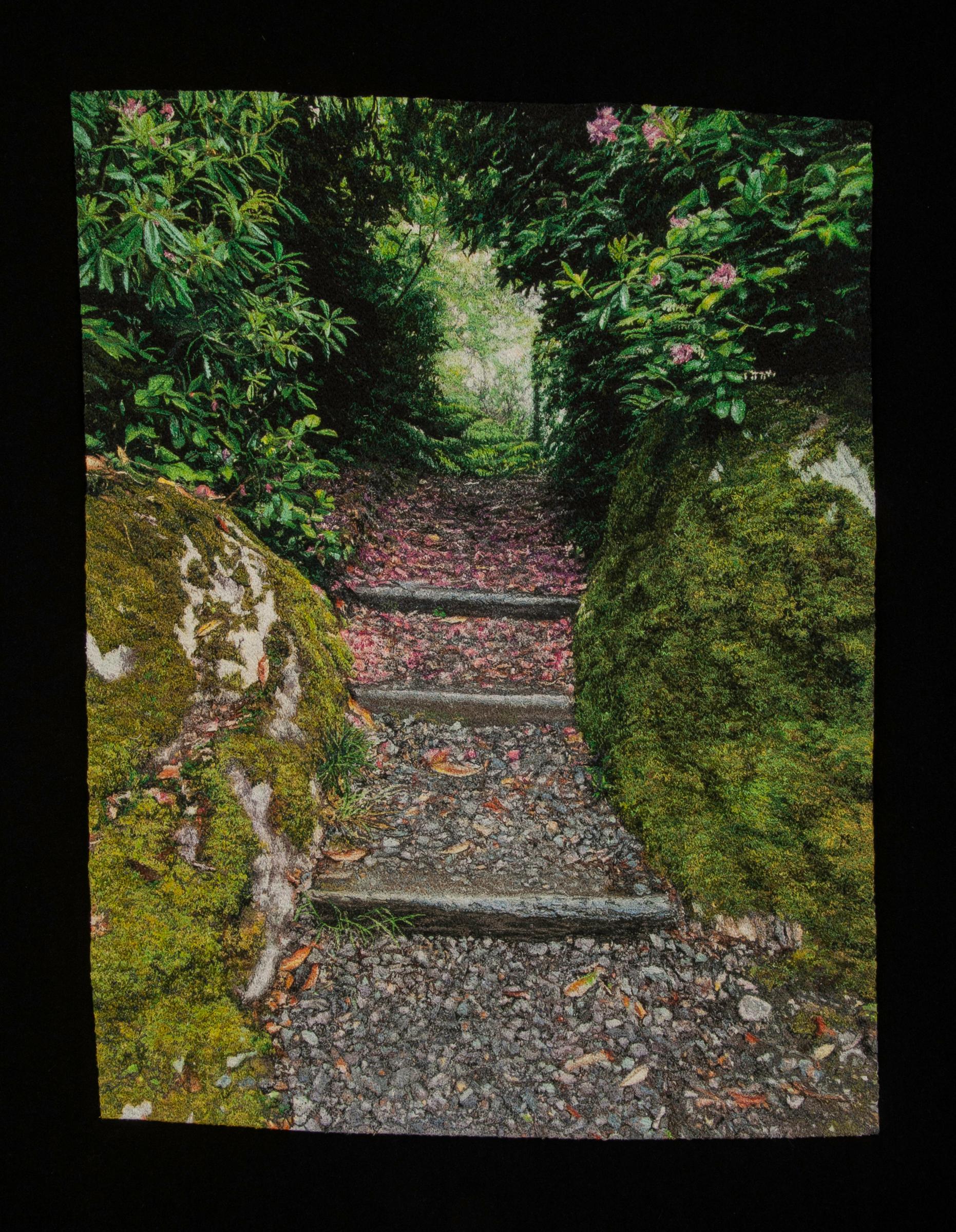 Carol Shinn - "Fallen Petals", Contemporary, Embroidery, Photographic ...