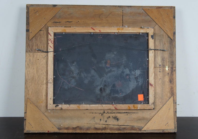Carol Simkin Enamel Copper Indian Buffalo Hunt Impressionist Landscape ...