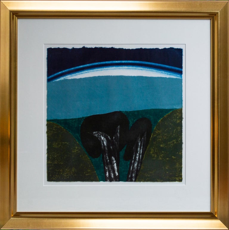 Carol Summers - "Arroyo," Woodcut and Monotype Landscape signed by ...