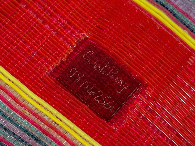 Carole Perry Studio Art Glass Woven Modern Tapestry Sculpture For Sale ...