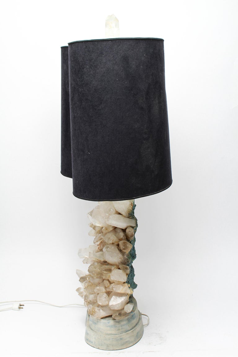 Carole Stupell Hollywood Regency Quartz Crystal Cluster Table Lamp at ...