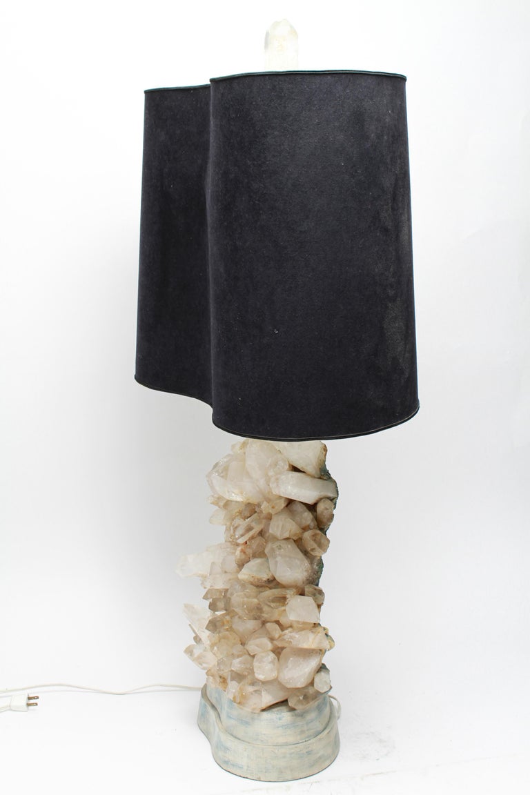 Carole Stupell Hollywood Regency Quartz Crystal Cluster Table Lamp at ...