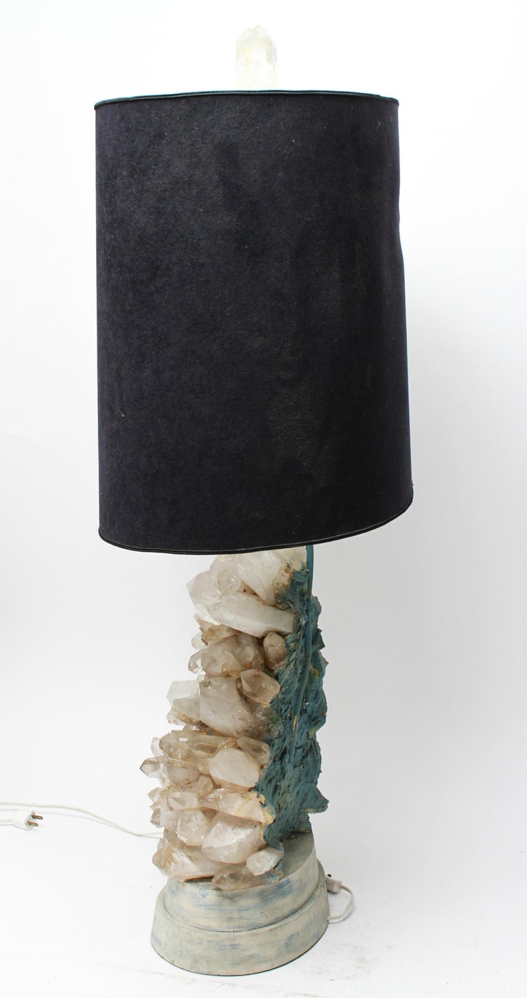 Carole Stupell Hollywood Regency Quartz Crystal Cluster Table Lamp at ...