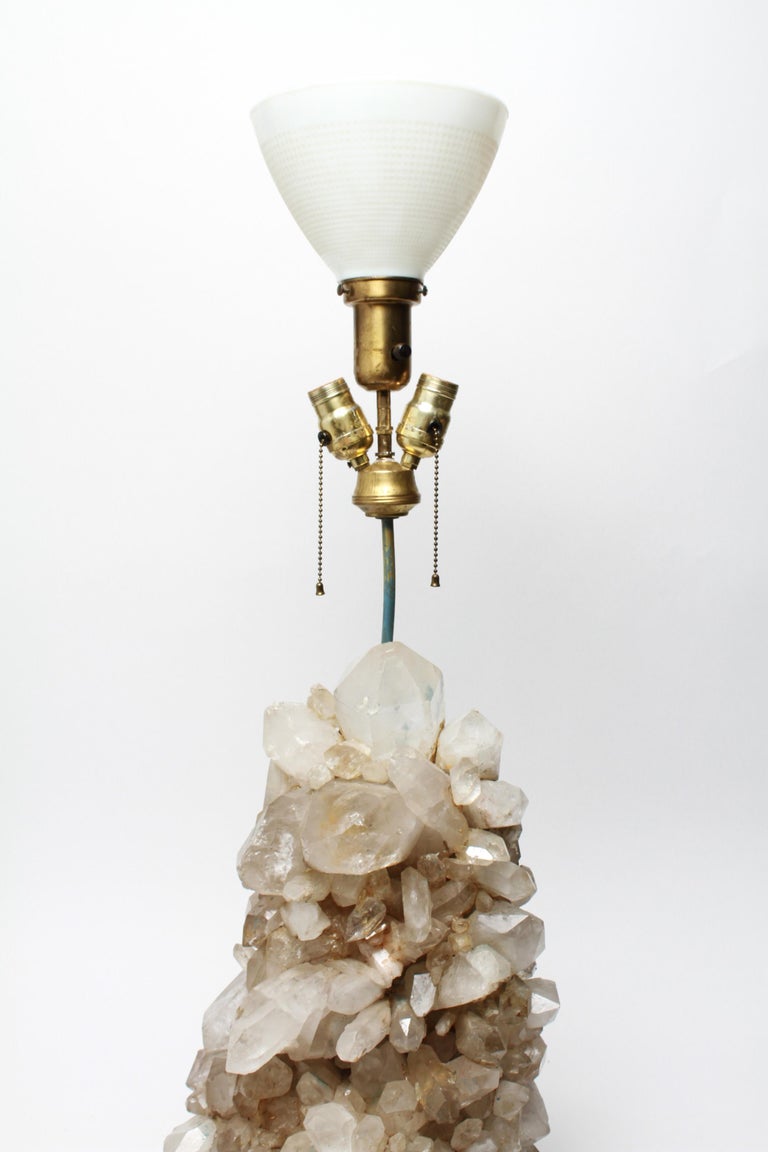 Carole Stupell Hollywood Regency Quartz Crystal Cluster Table Lamp at ...