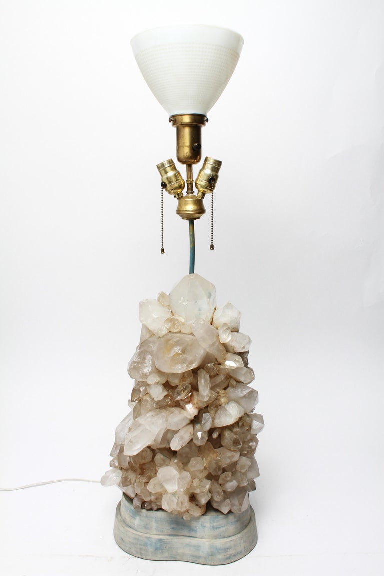 Carole Stupell Hollywood Regency Quartz Crystal Cluster Table Lamp at ...