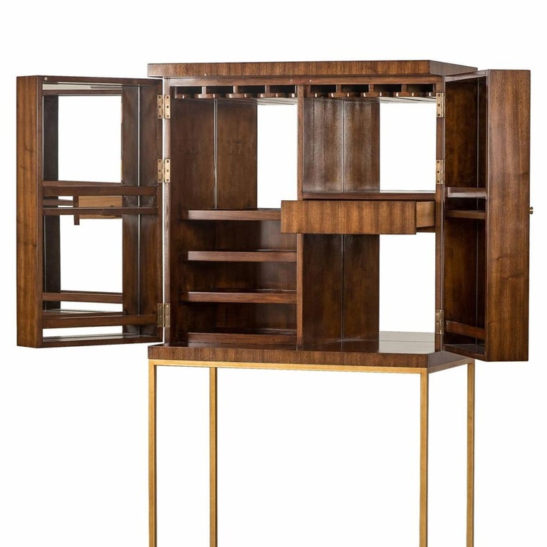 Carolina Bar in Solid Varnished Walnut at 1stDibs