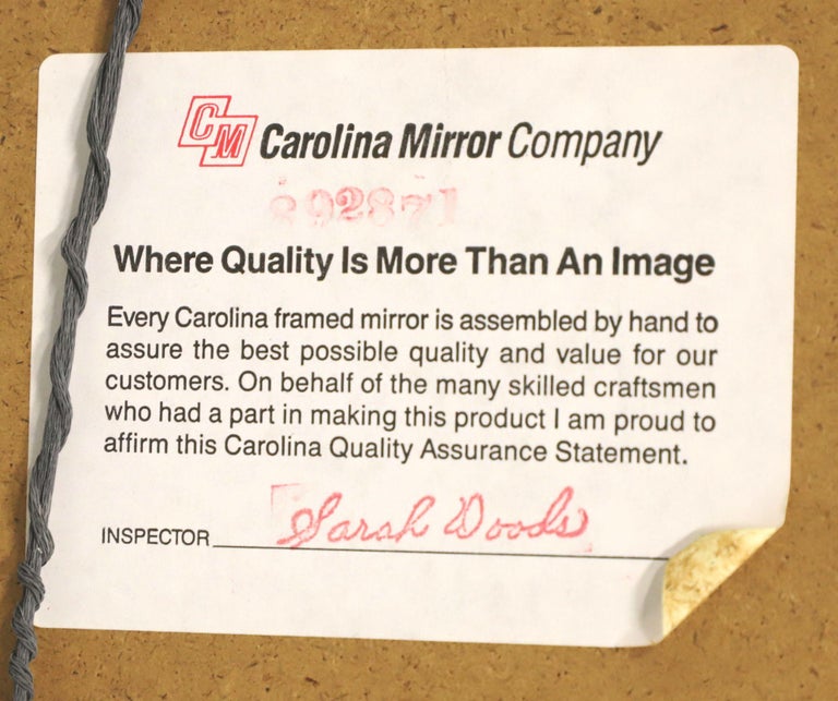 Carolina Mirror Faux Bamboo French Country Beveled Wall Mirror For Sale ...