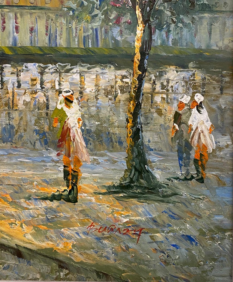 Caroline Burnett Oil Painting Paris France Eiffel Tower For Sale at 1stDibs
