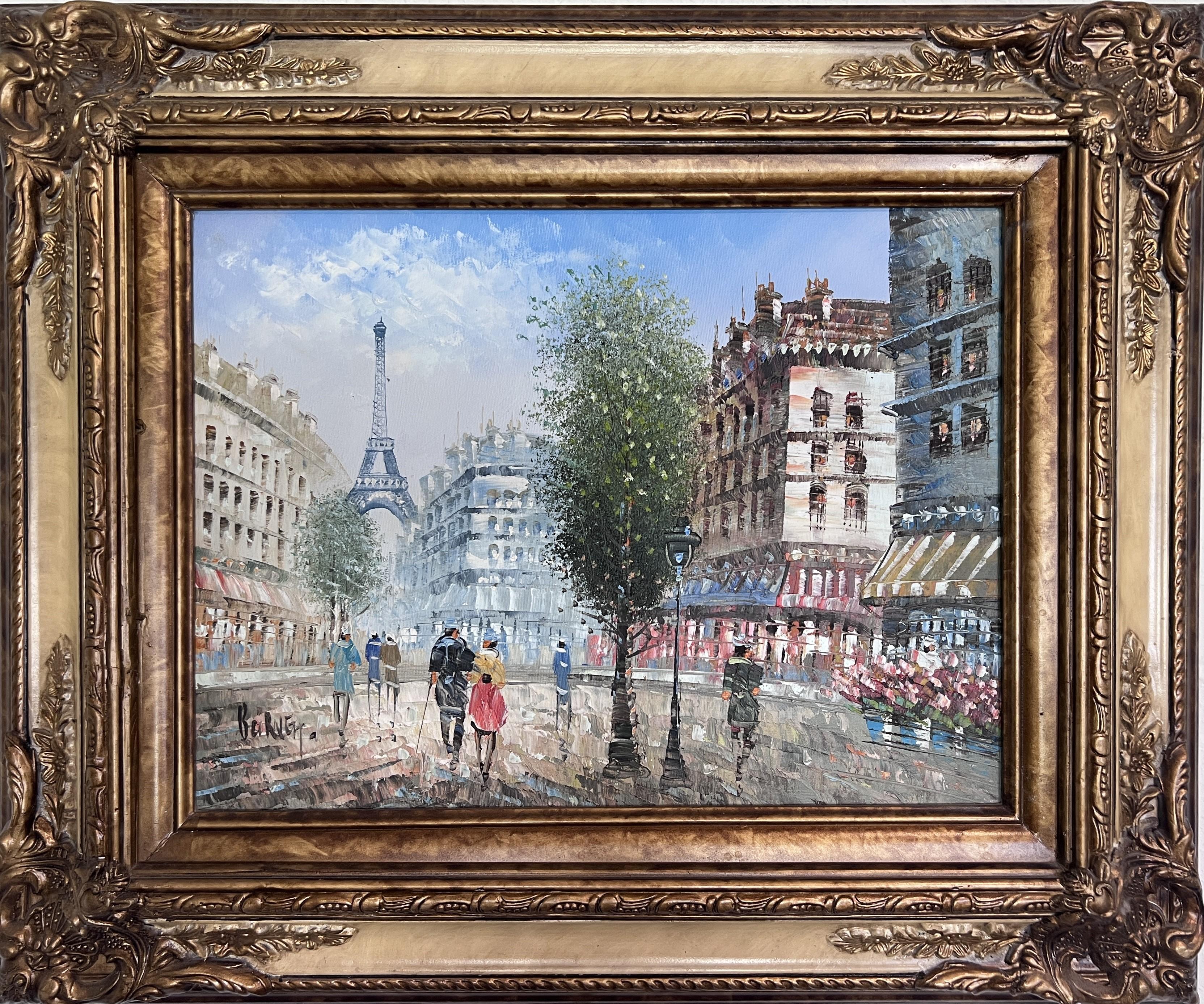 Caroline C. Burnett - C. Burnett painting on canvas Cityscape Paris ...
