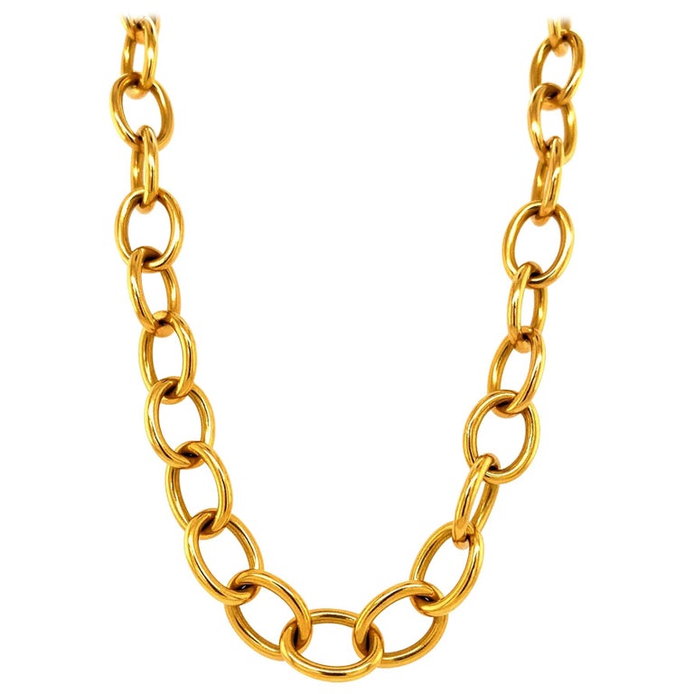 Caroline Ellen 20 Karat Yellow Gold 57.8g Cable Link Chain Toggle ...