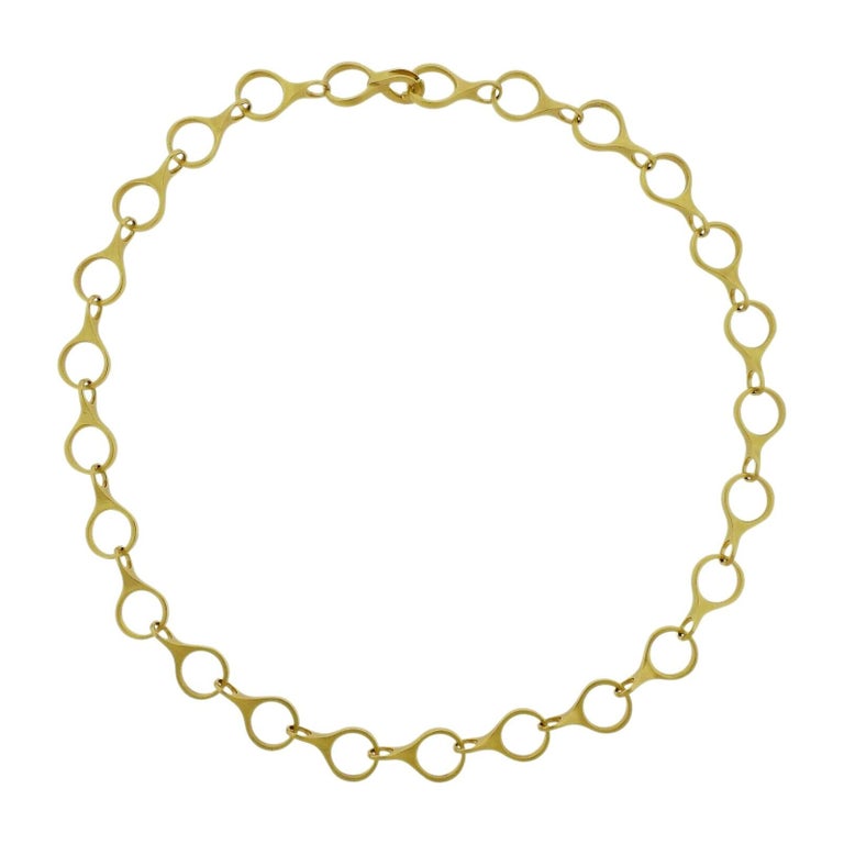 Caroline Ellen Gold Link Necklace at 1stDibs | caroline ellen jewelry