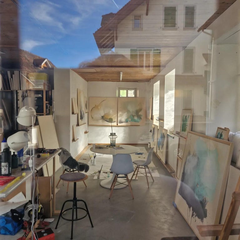 Caroline Weber - Breeze - Fluid Acrylic Painting on raw canvas, 2022 ...