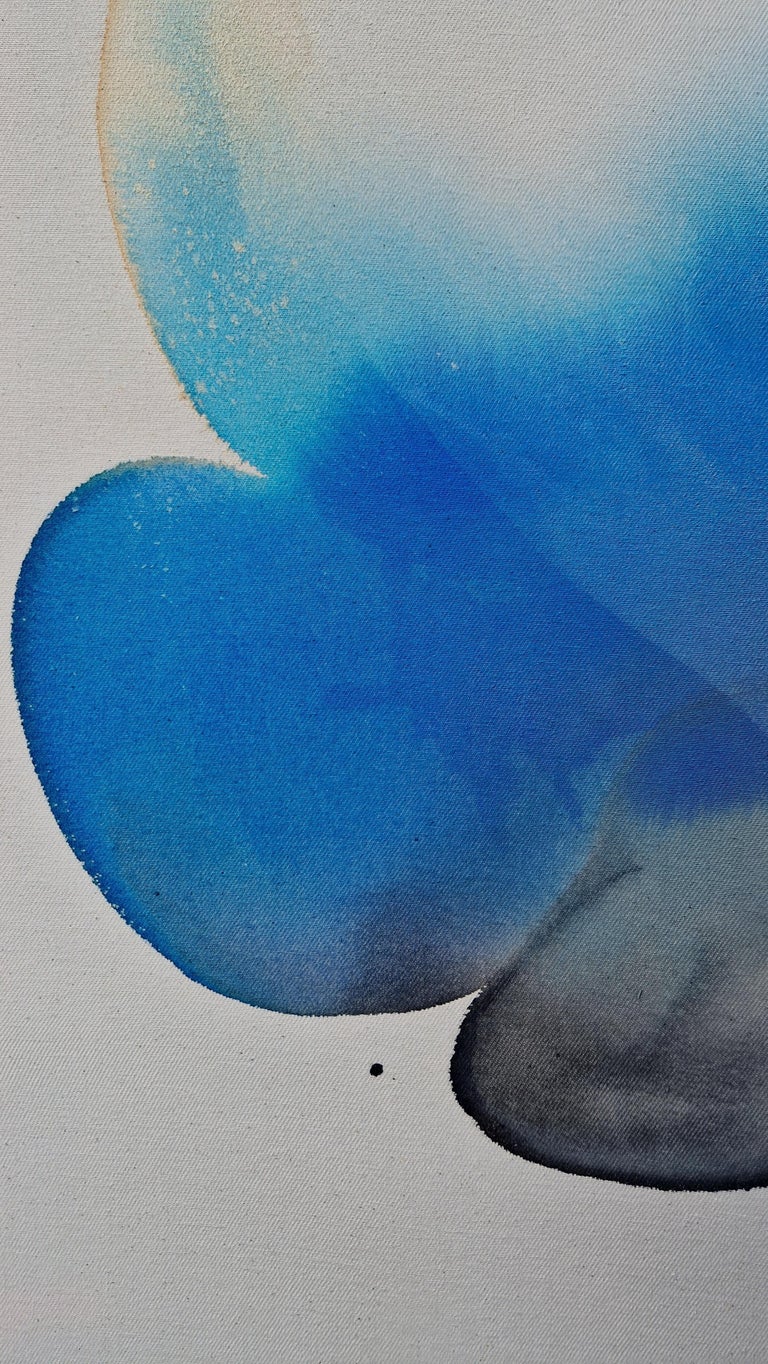 Caroline Weber - Dancing Winds 2 - Fluid Acrylic Painting on raw canvas ...