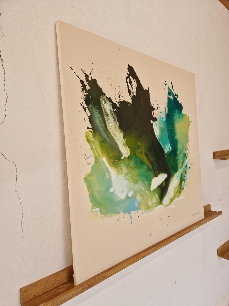 Caroline Weber - Landscape - Fluid Acrylic Painting on raw canvas, 2022 ...