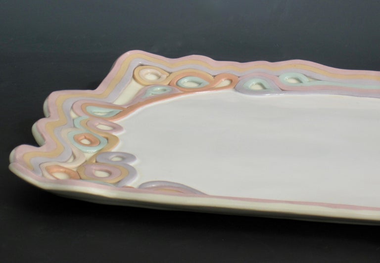 Carolyn Leung Pastel Glazed Studio Tray For Sale at 1stDibs