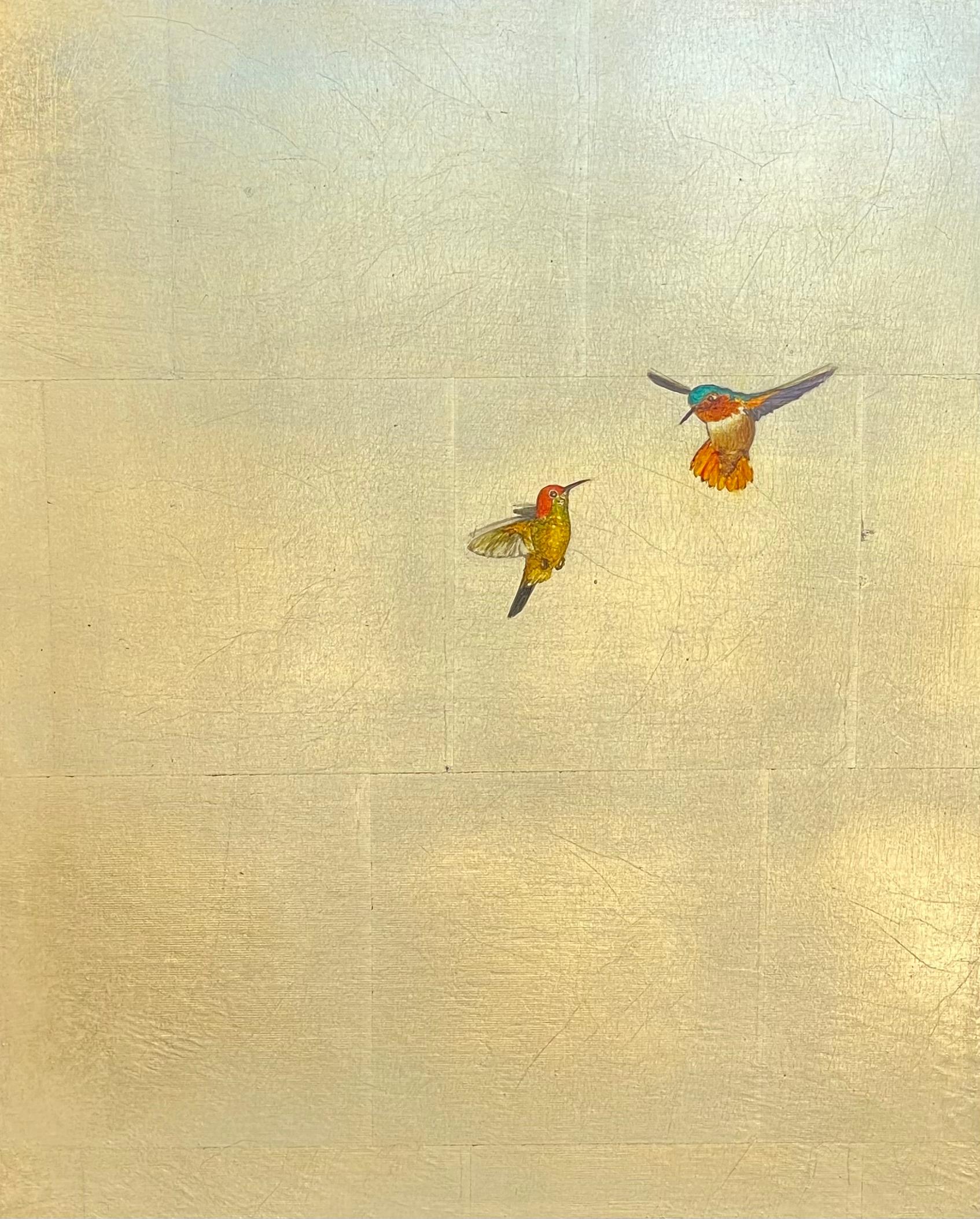 Carolyn Reynolds - Two Hummers in Deep Gold at 1stDibs
