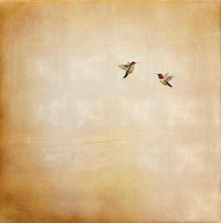 Carolyn Reynolds - Hummingbirds in Shining Gold II at 1stDibs