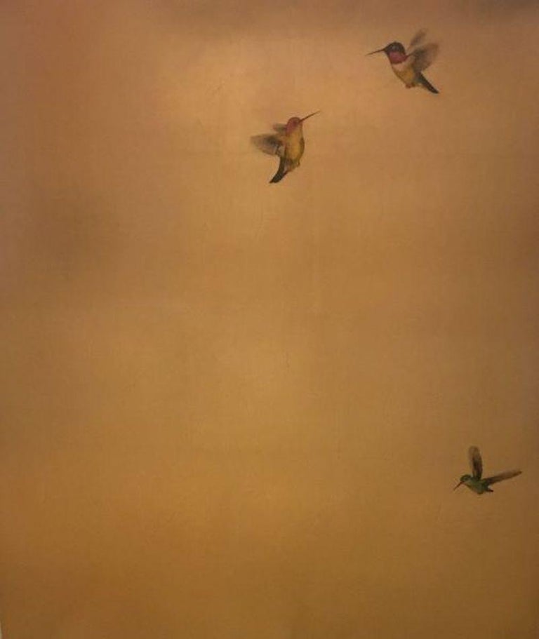 Carolyn Reynolds - Three Hummingbirds in Golden Summer at 1stDibs