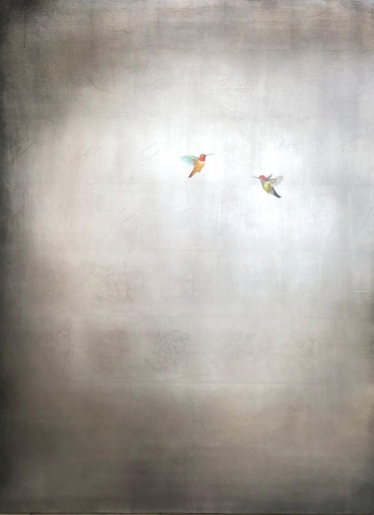 Carolyn Reynolds - Two Hummers in Silver Skies at 1stDibs