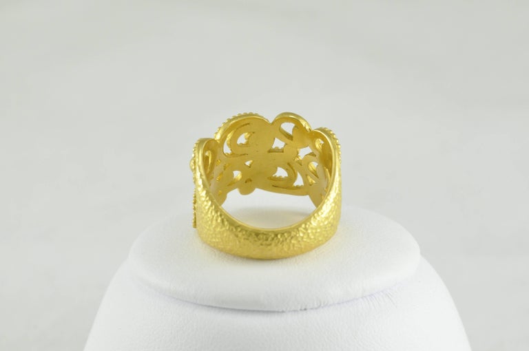 Carolyn Tyler Dune Yellow Gold Ring For Sale at 1stDibs