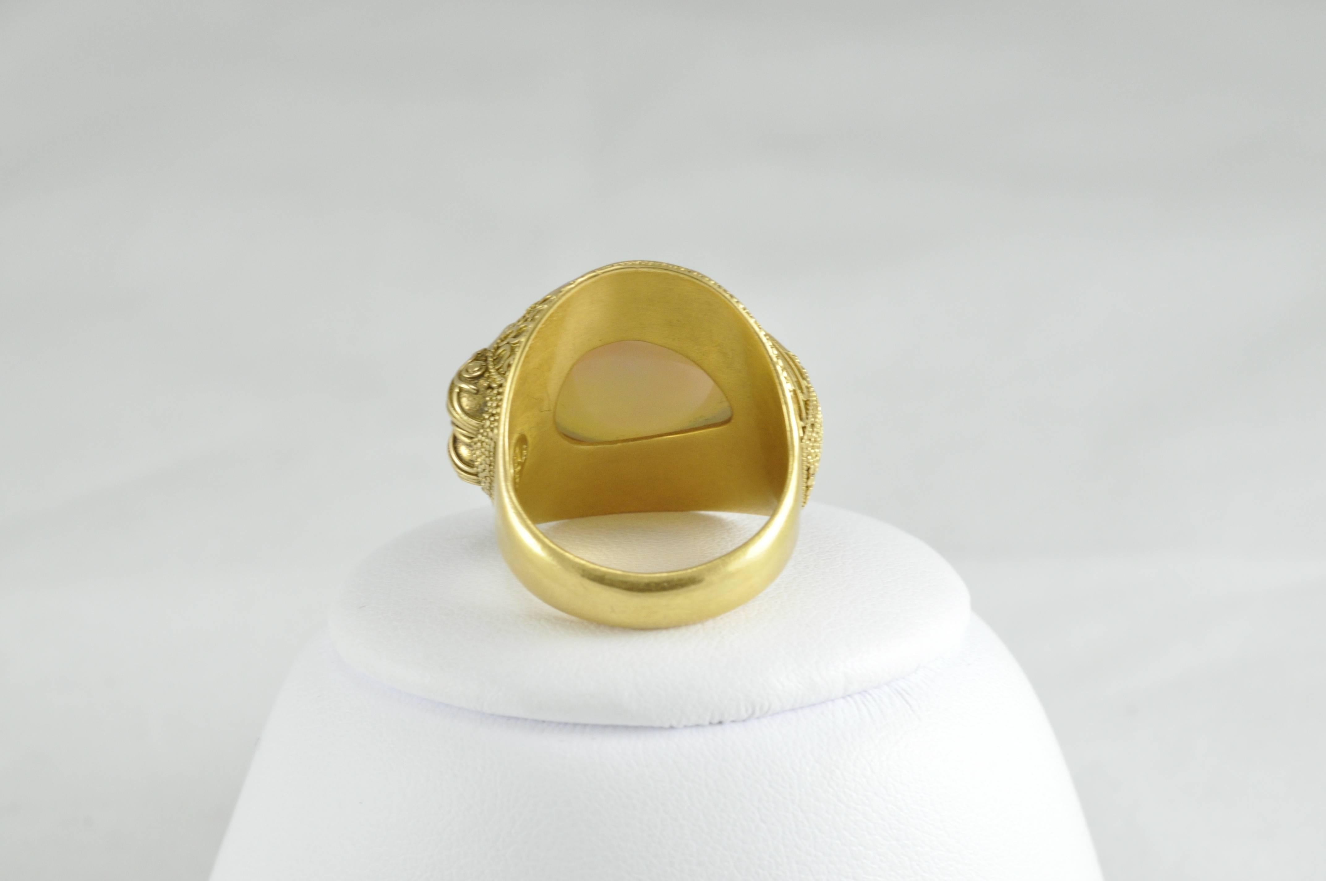 Carolyn Tyler Ramses Gold and Ethiopian Opal Ring For Sale at 1stDibs ...