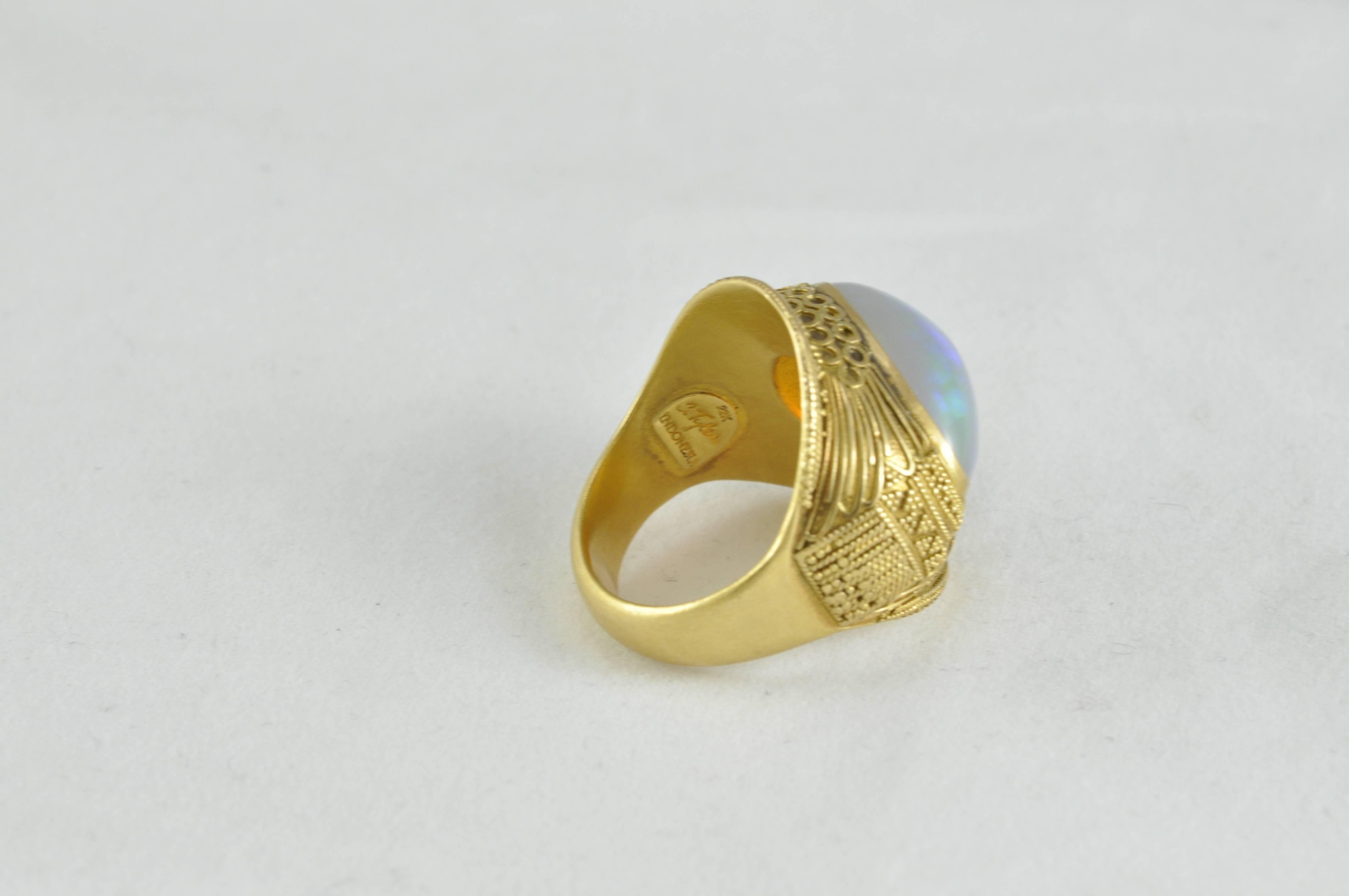 Carolyn Tyler Ramses Gold and Ethiopian Opal Ring For Sale at 1stDibs | ramses gold review ...