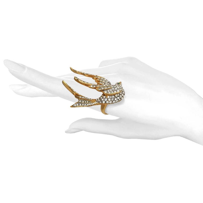 Customizable Carolyne Roehm x CINER Crystal Dove Ring For Sale at 1stDibs