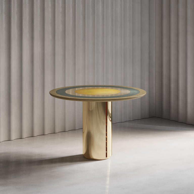 'Carousel Dining Table Aurum' Solid Sycamore, Sycamore Veneer, Polished ...