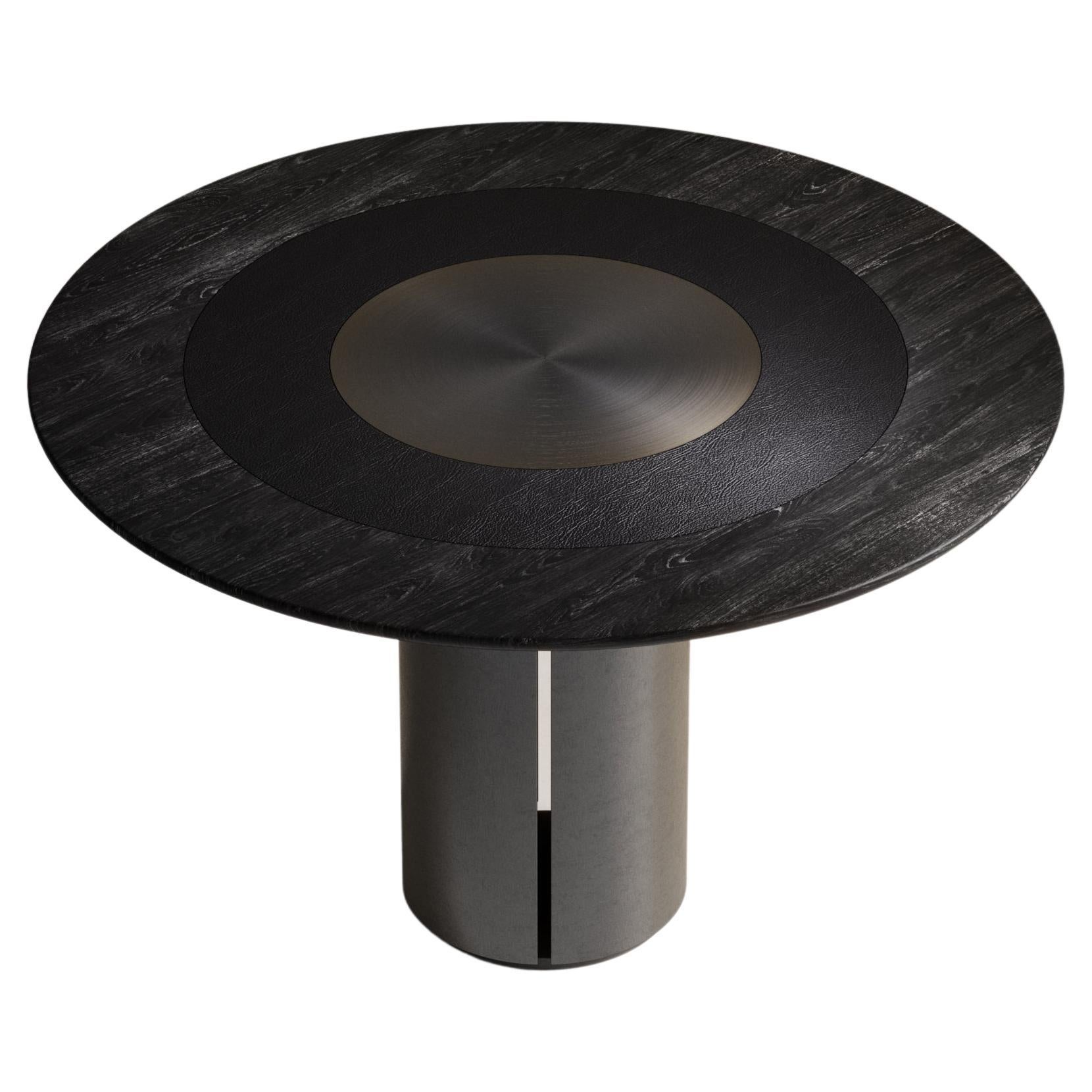 Stagger Up Dining Table, Handcrafted in Walnut with Oiled Bronze ...