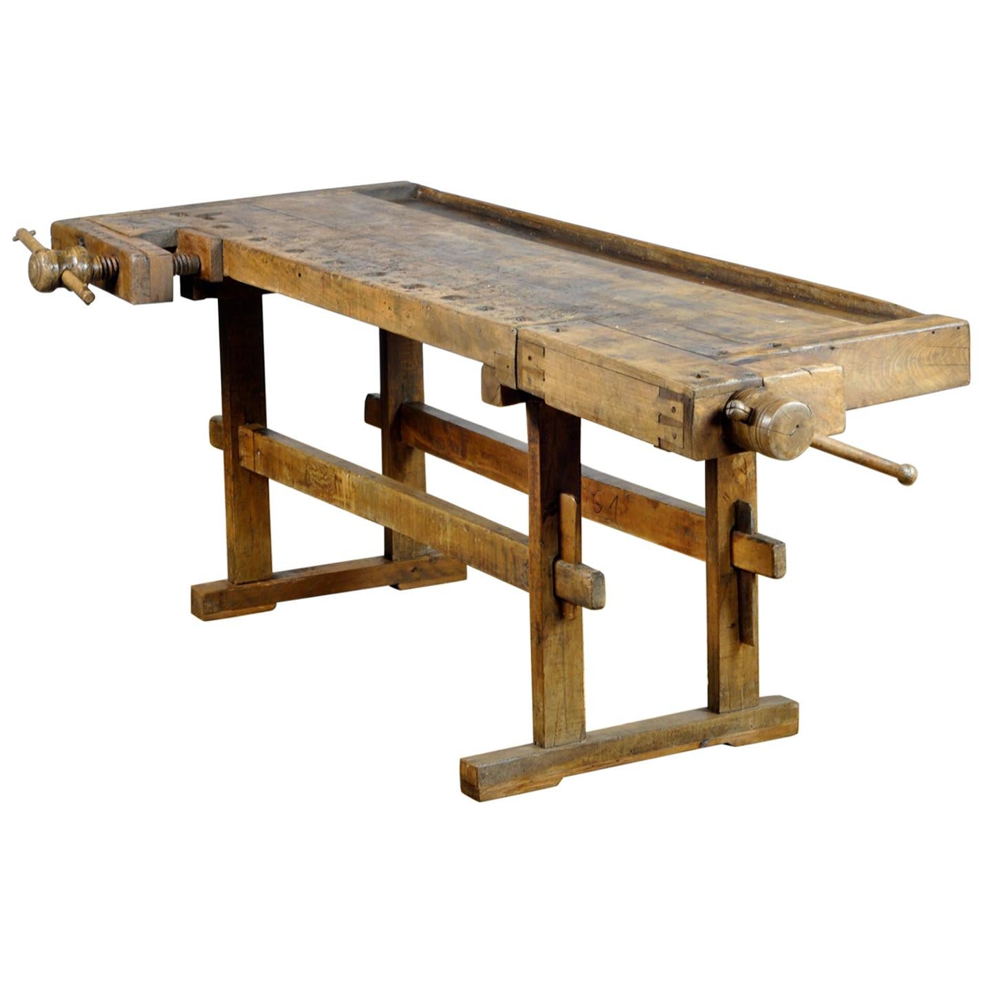 Carpenters Oak Workbench, circa 1900 at 1stDibs