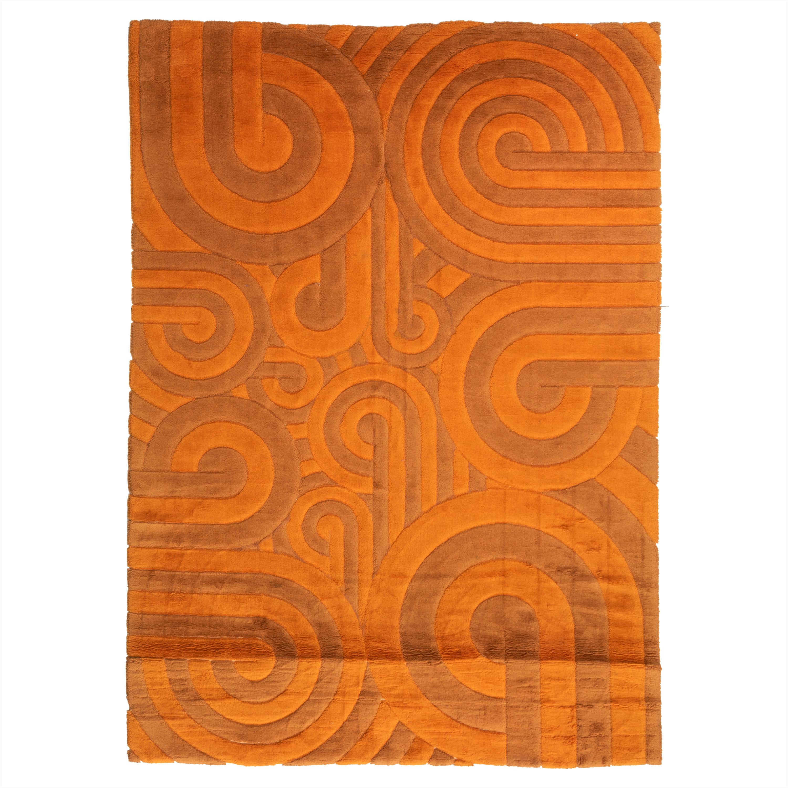 1970s V'Soske Studios Psychedelic Pop Art Rug in Manner of Verner ...