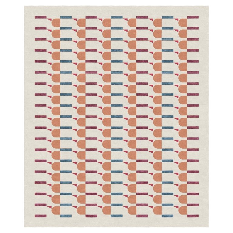 Carpet Roman Rectangular Patterned Beige Designer Wool Silk, medium, in ...