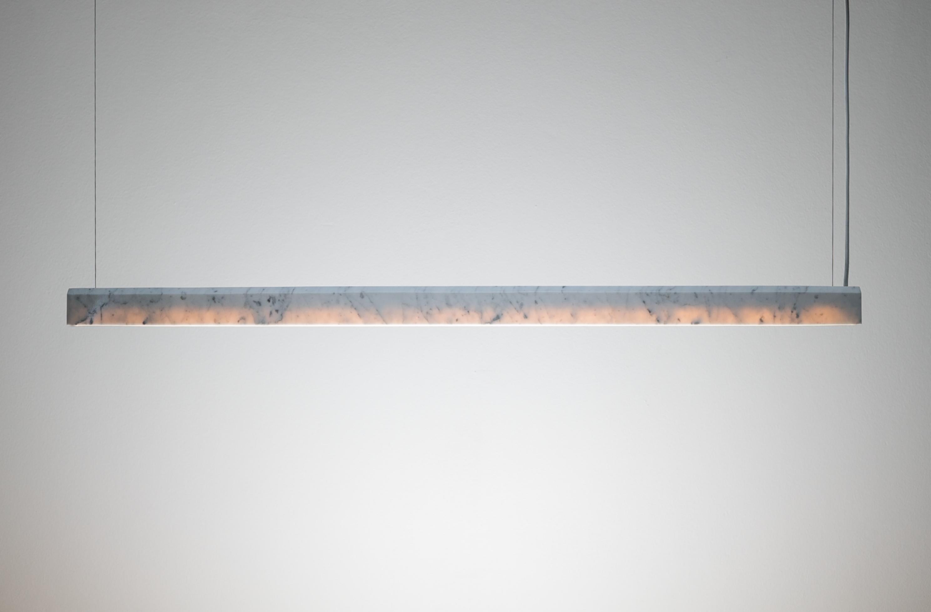 Carrara Bianco Poem Suspended Light by Lexavala For Sale at 1stDibs