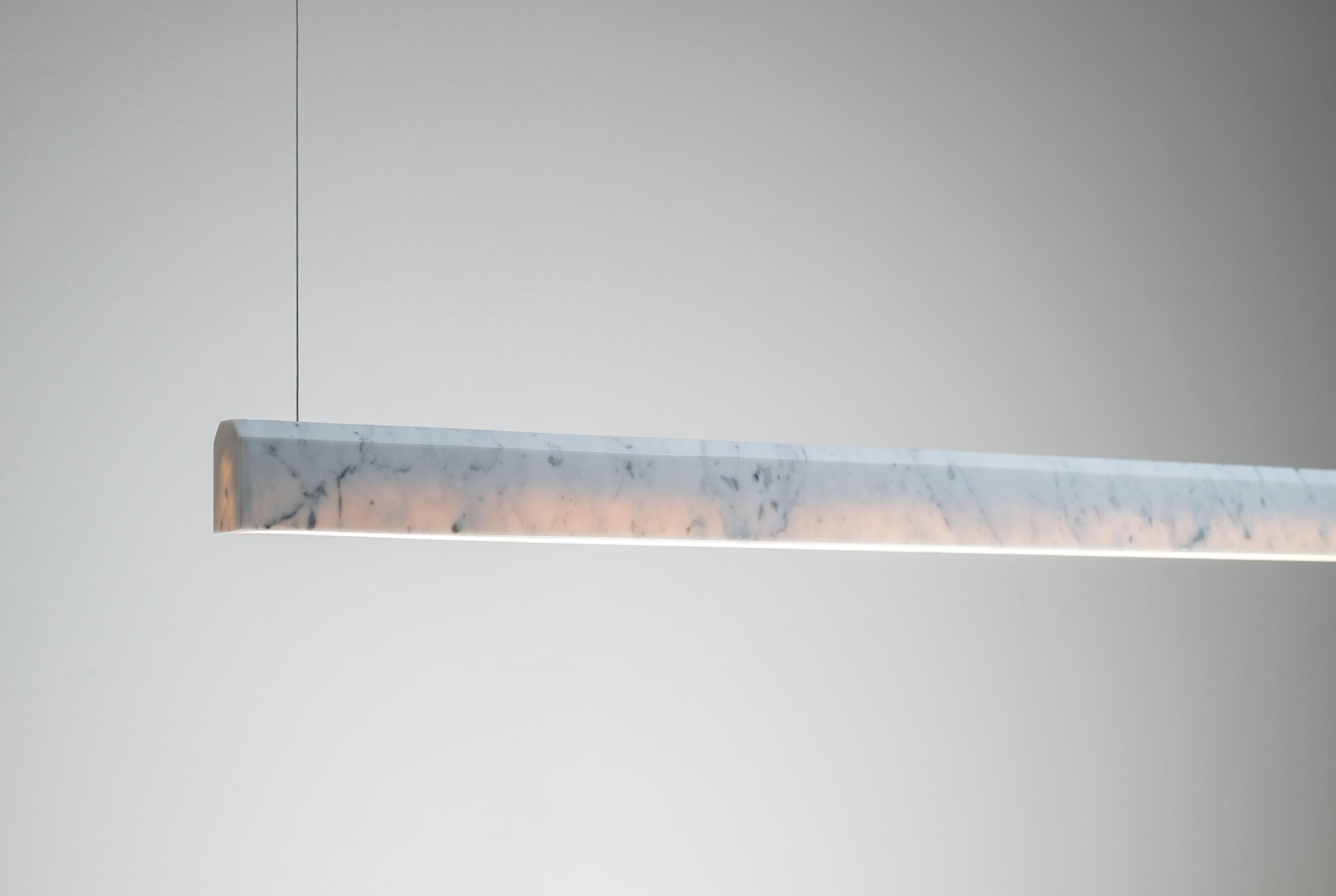 Carrara Bianco Poem Suspended Light by Lexavala For Sale at 1stDibs