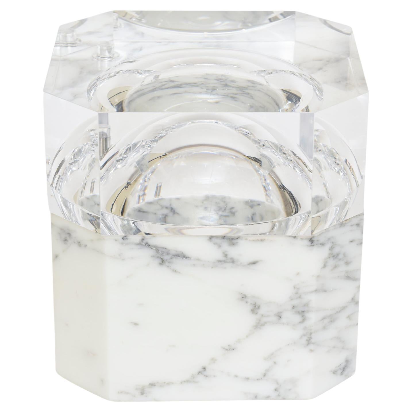 Midcentury Faceted Swivel Top Lucite Octagon Ice Bucket by Carole ...