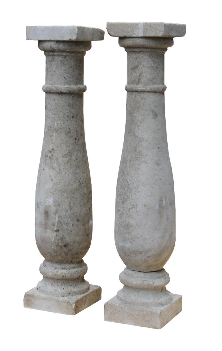 Carrara Marble Balusters 'Set of Eight' For Sale at 1stDibs