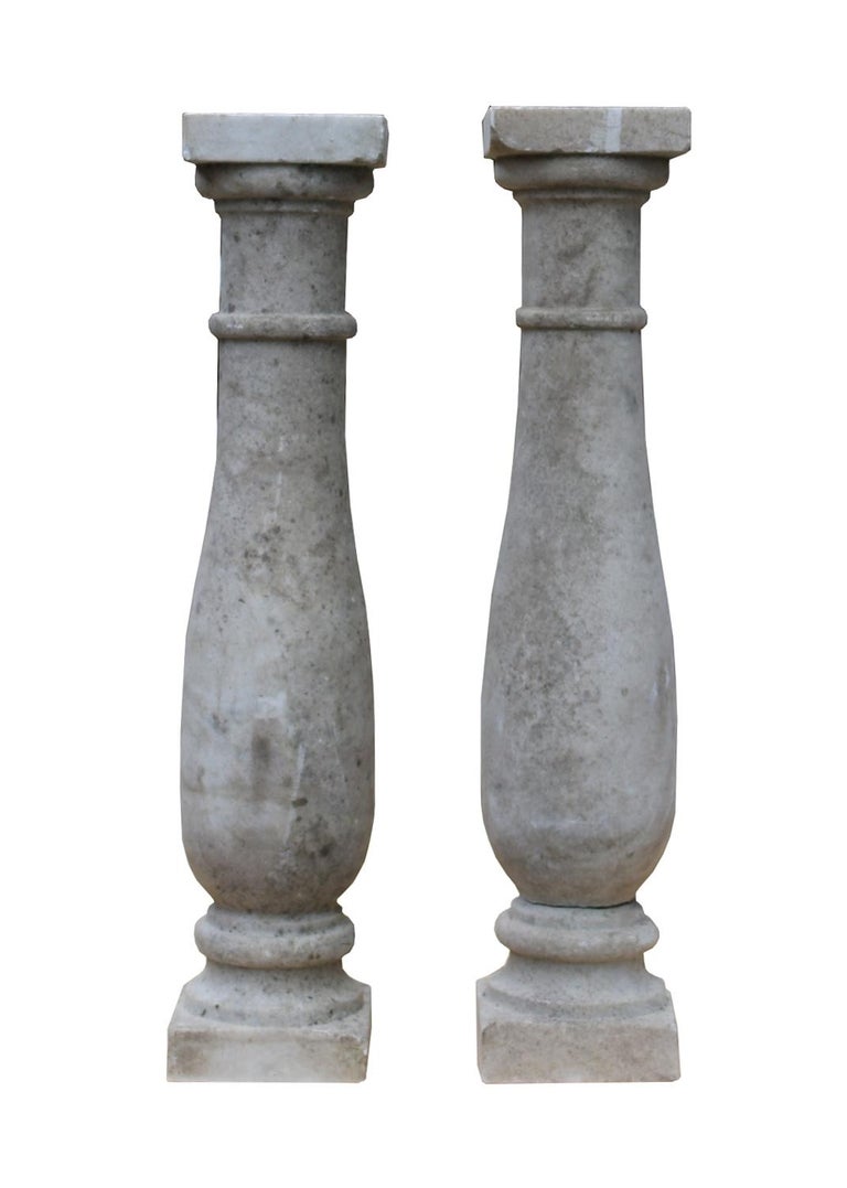 Carrara Marble Balusters 'Set of Eight' For Sale at 1stDibs