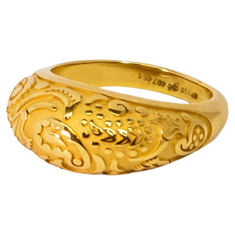 Carrera y Carrera Aqua Mini 18K Yellow Gold Ring, 10076373 For Sale at 1stDibs