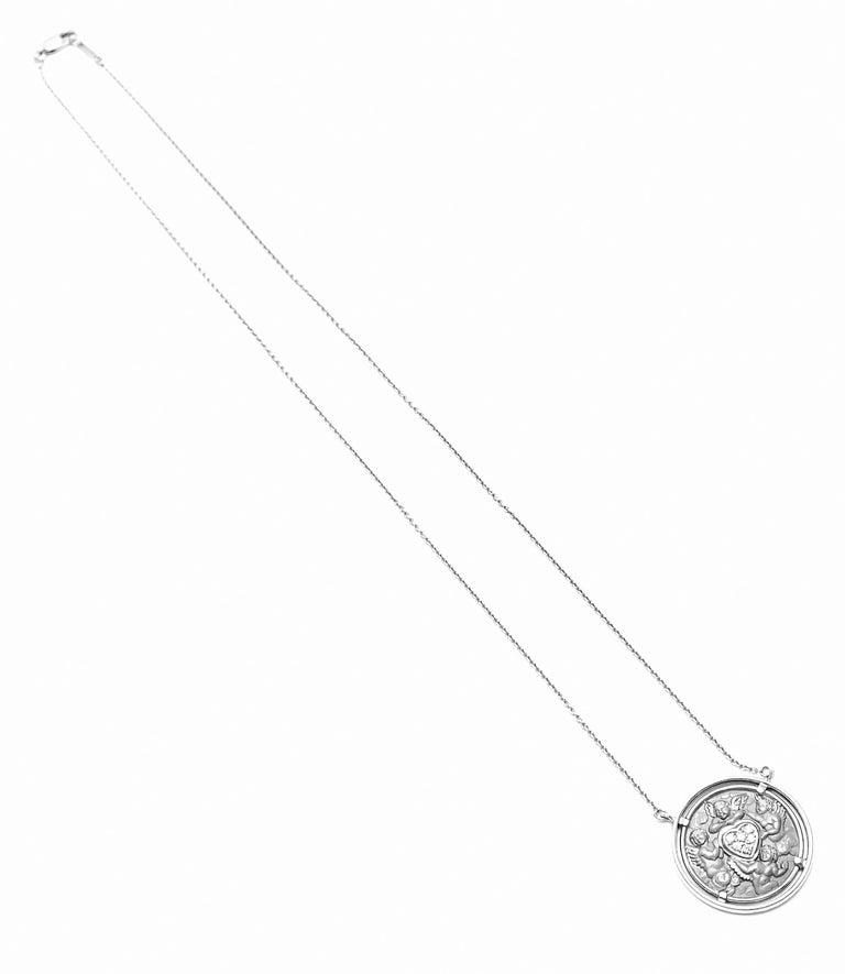 Carrera Y Carrera Diamond Heart Angel White Gold Pendant Necklace at ...