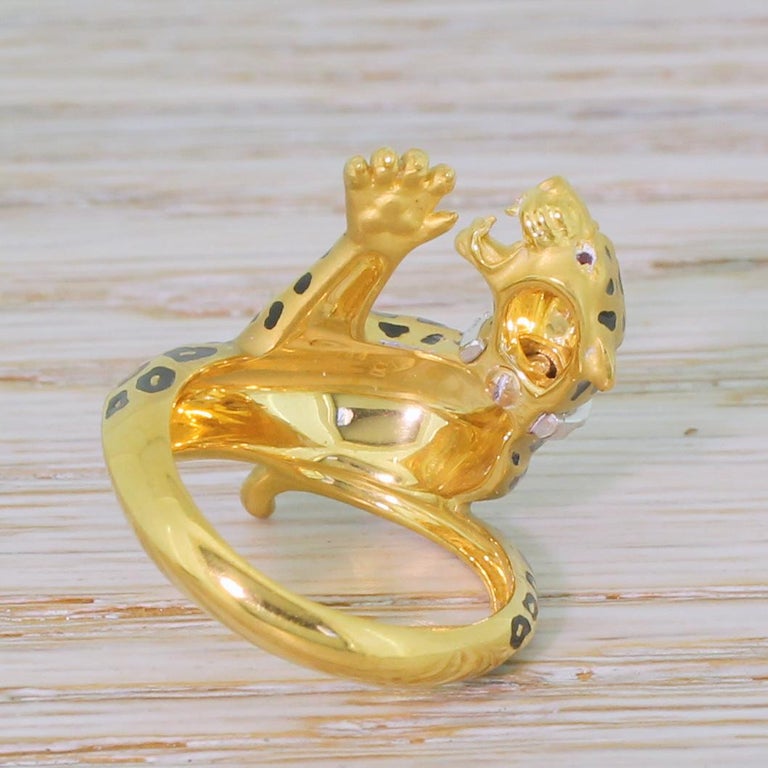 Carrera y Carrera Diamond and Ruby Leopard Ring at 1stDibs