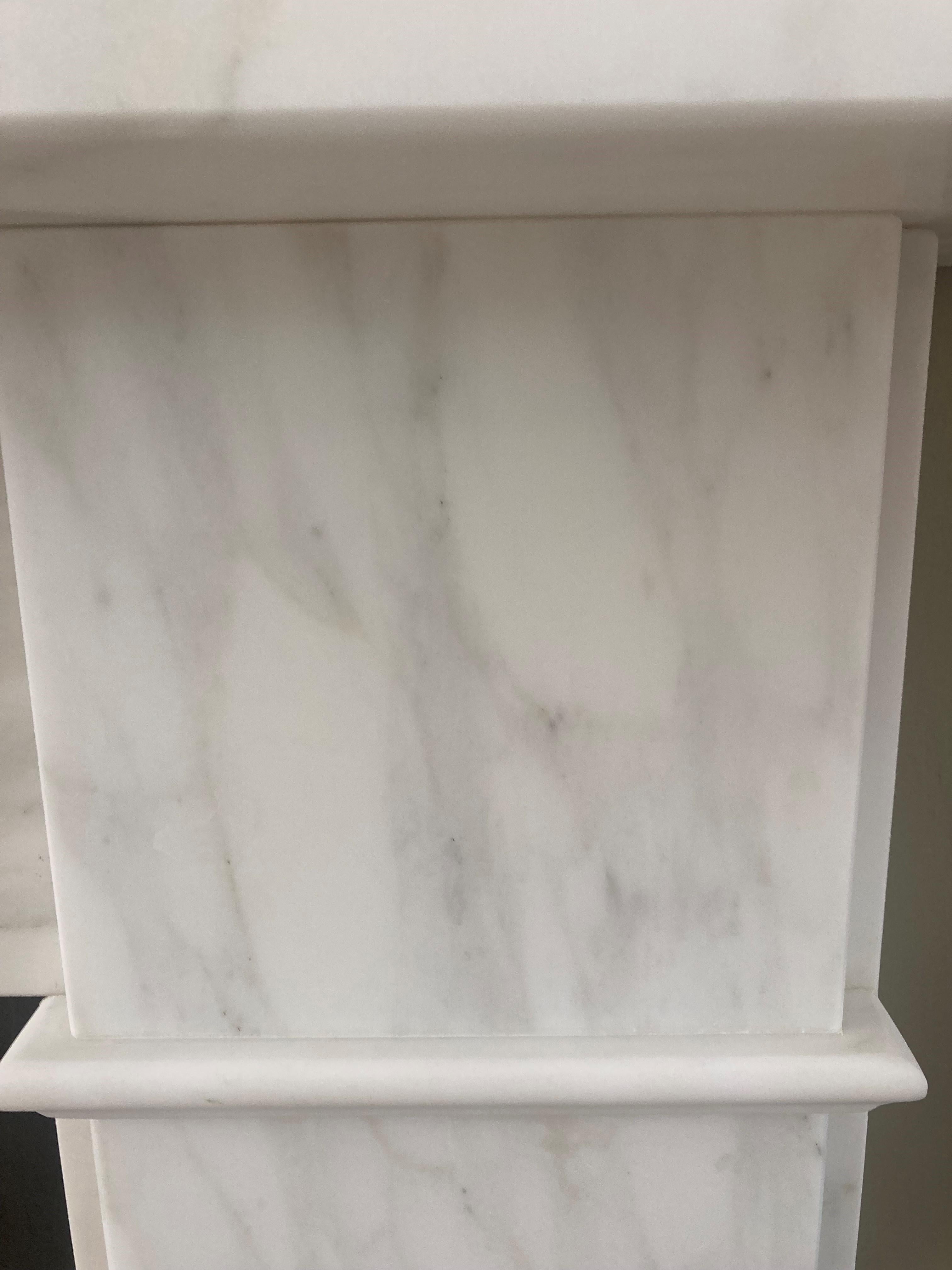 Carrra Marble Fireplace Mantlepiece Surround For Sale at 1stDibs