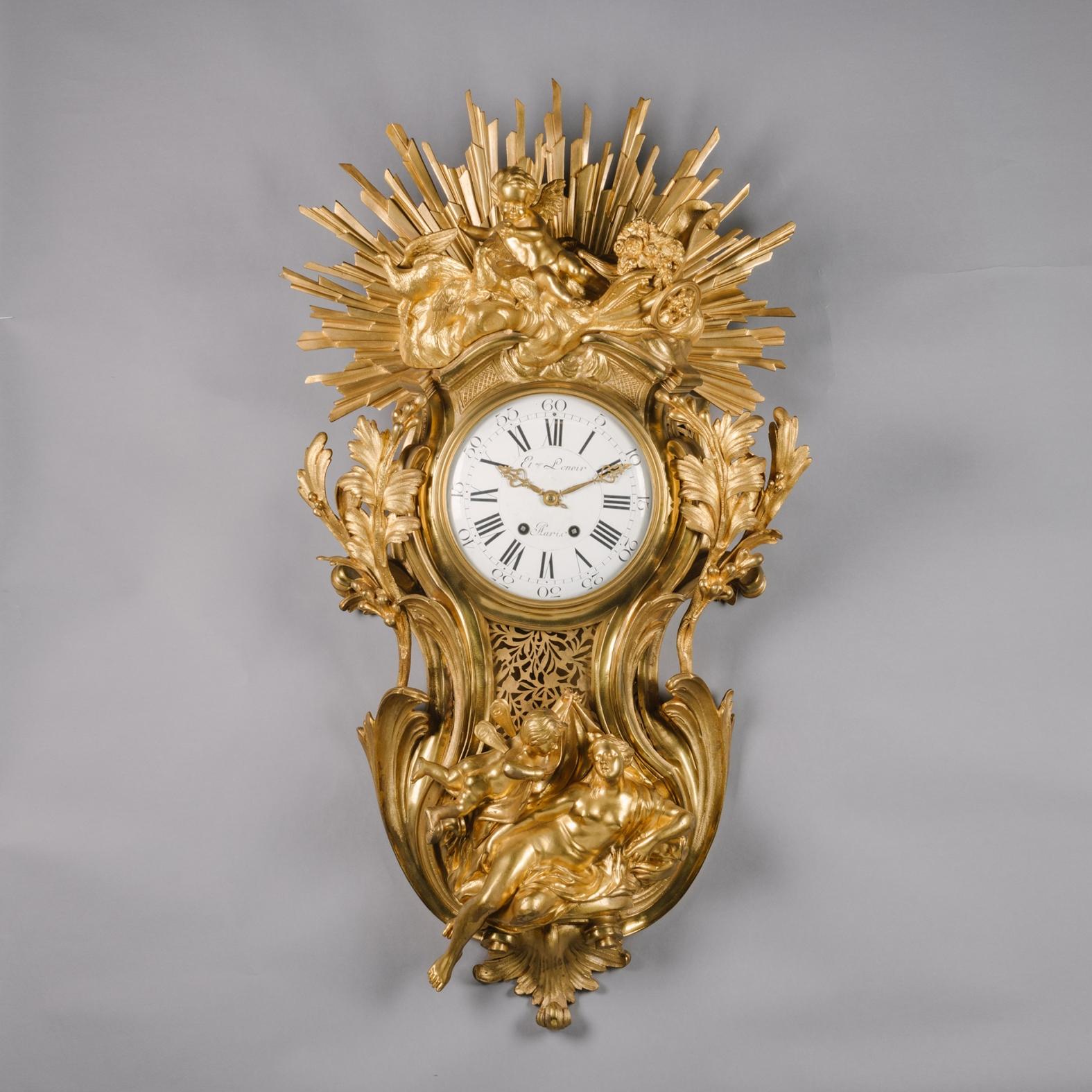 Cartel Clock and Barometer Set after a Model by Jacques Caffieri For ...