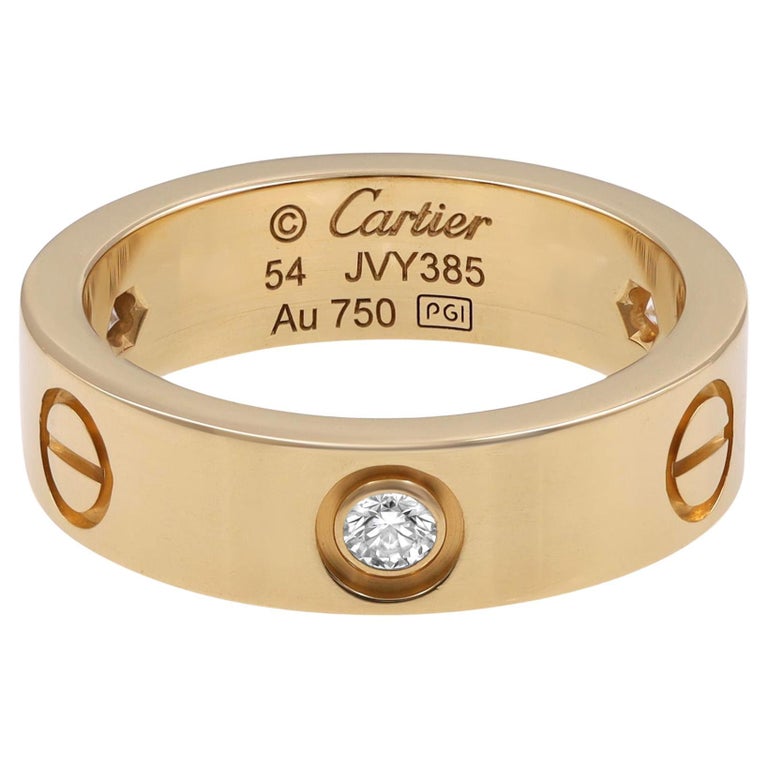Carter Love Ring 3 Diamonds 18K Yellow Gold at 1stDibs | carter gold ...