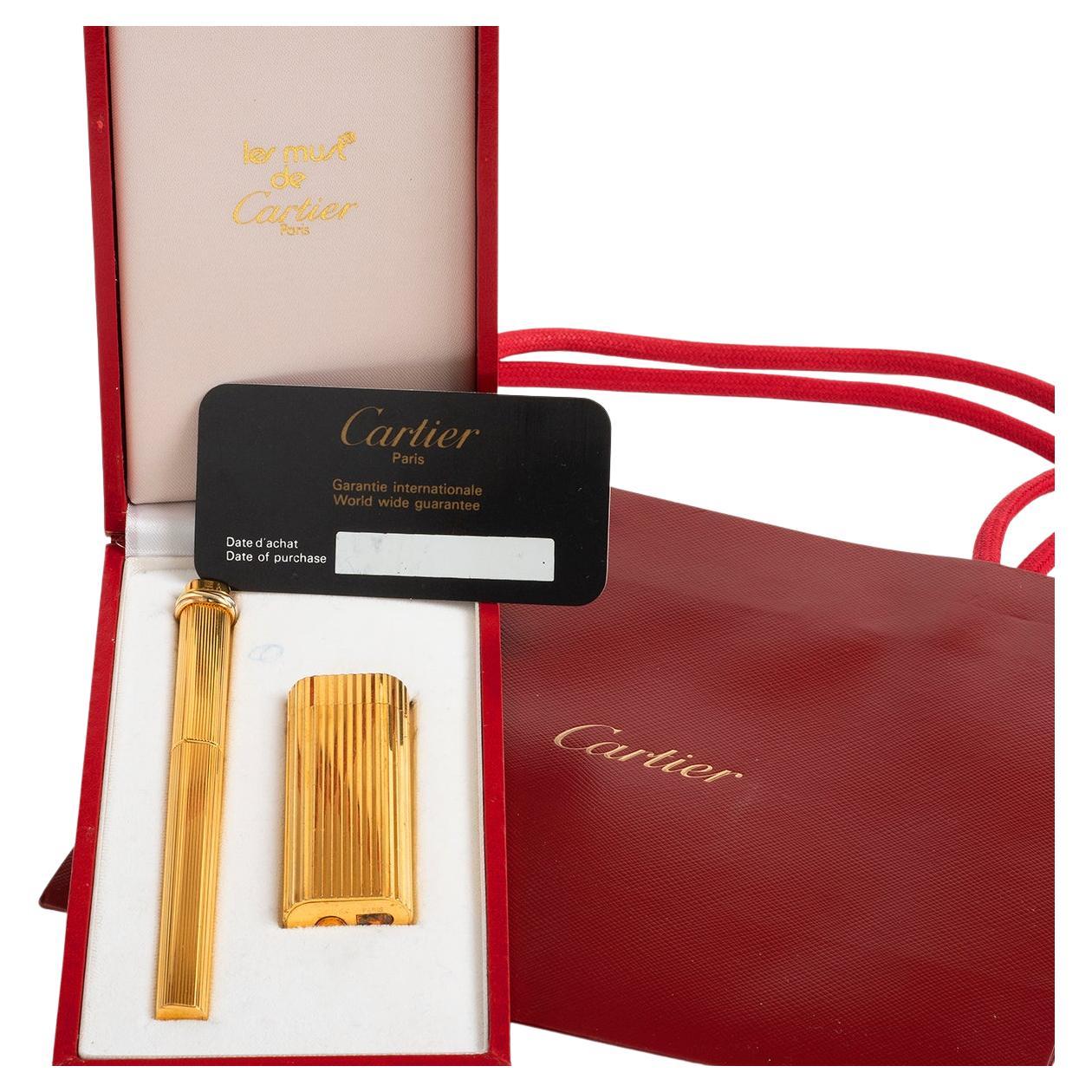 Cartier Must De Cartier Gold Plated Lighter, Year c 1985... at 1stDibs
