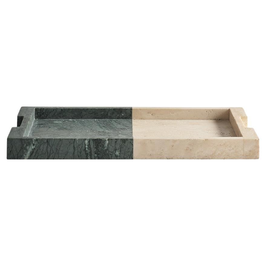 Polar Coaster Set Foresta Marble and White Travertine by Greg Natale ...